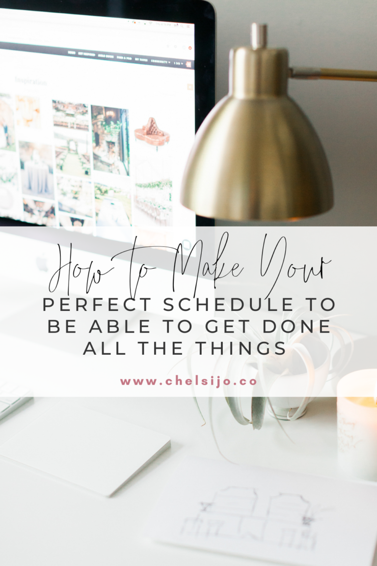 How To Create The Perfect Schedule