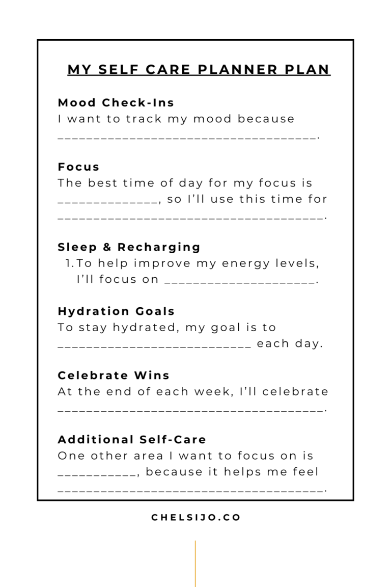 Transform Your Planner Into A Powerful Self-Care Tool - chelsijo.co